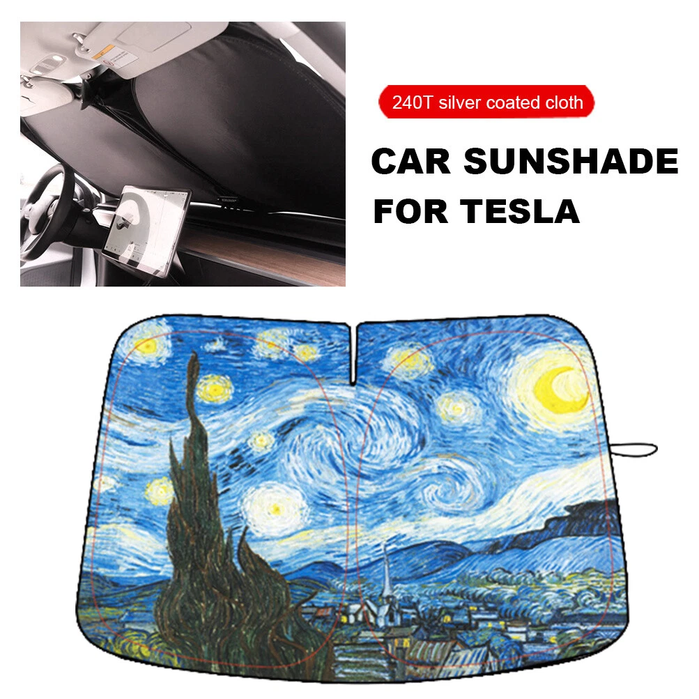 Custom-Made Sun Shade Windshield Front Window Cover Visor For Tesla ...