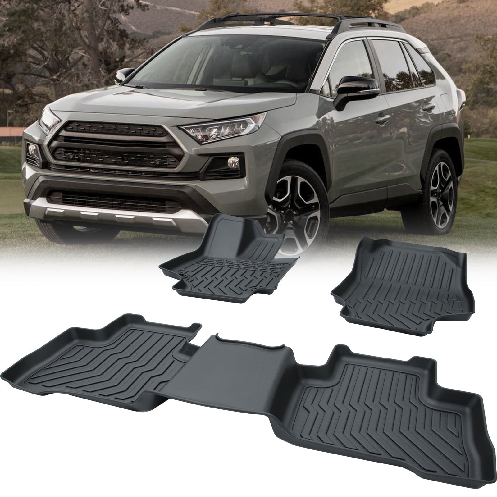 Custom Making TPE Rubber Car Floor Mats For 2019-2023 Toyota RAV4，NOT ...