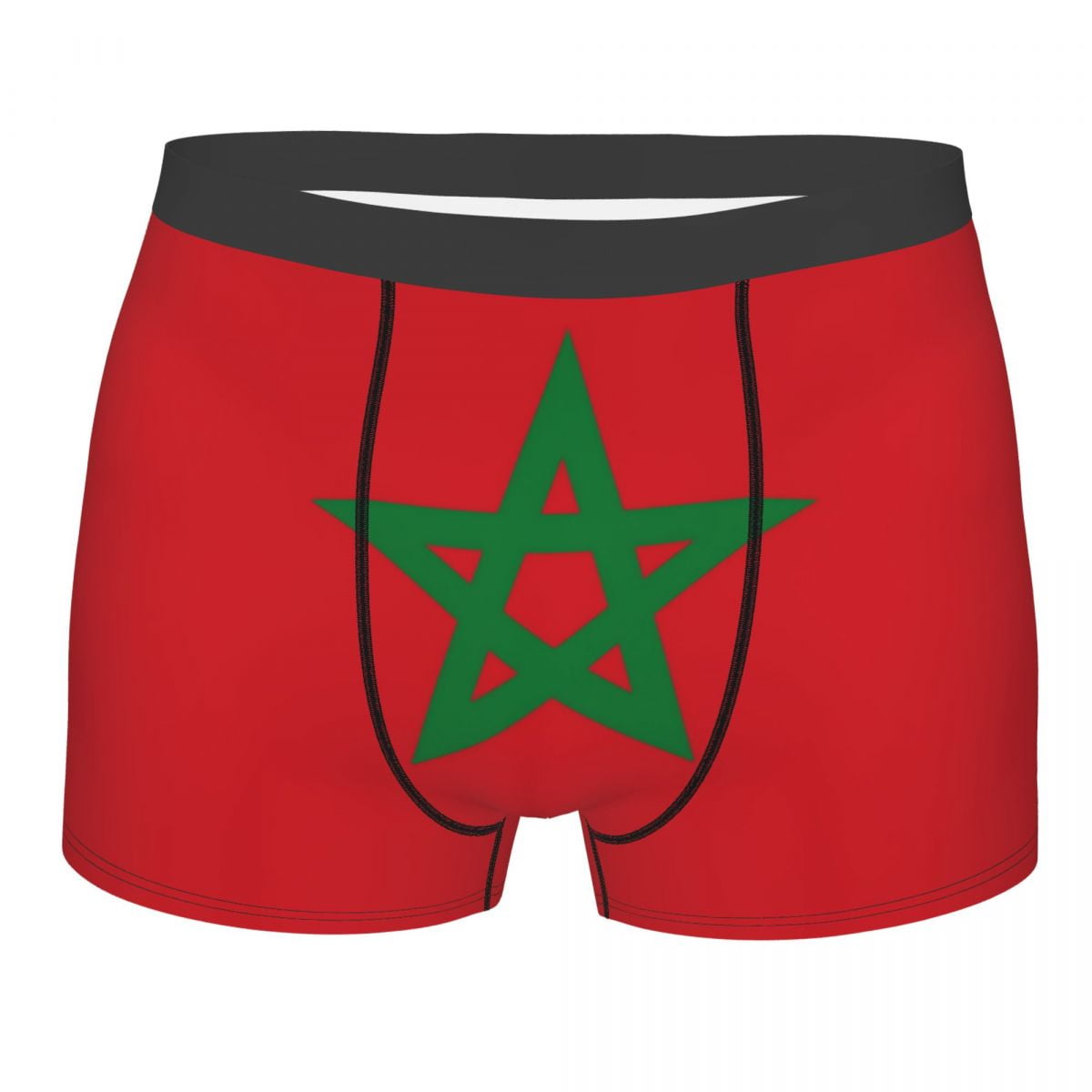 Custom Male Sexy The Flag Of Morocco Underwear Moroccan Patriotic Boxer ...