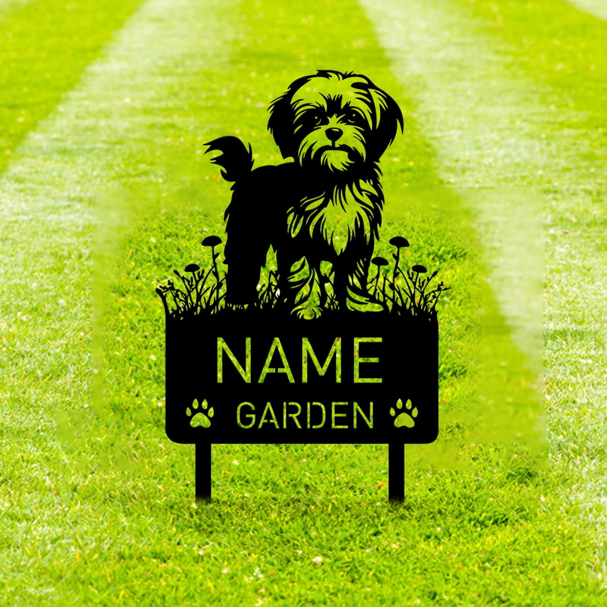 Custom Maltese Dog Metal Memorial Garden Stake Personalized Pet Grave ...