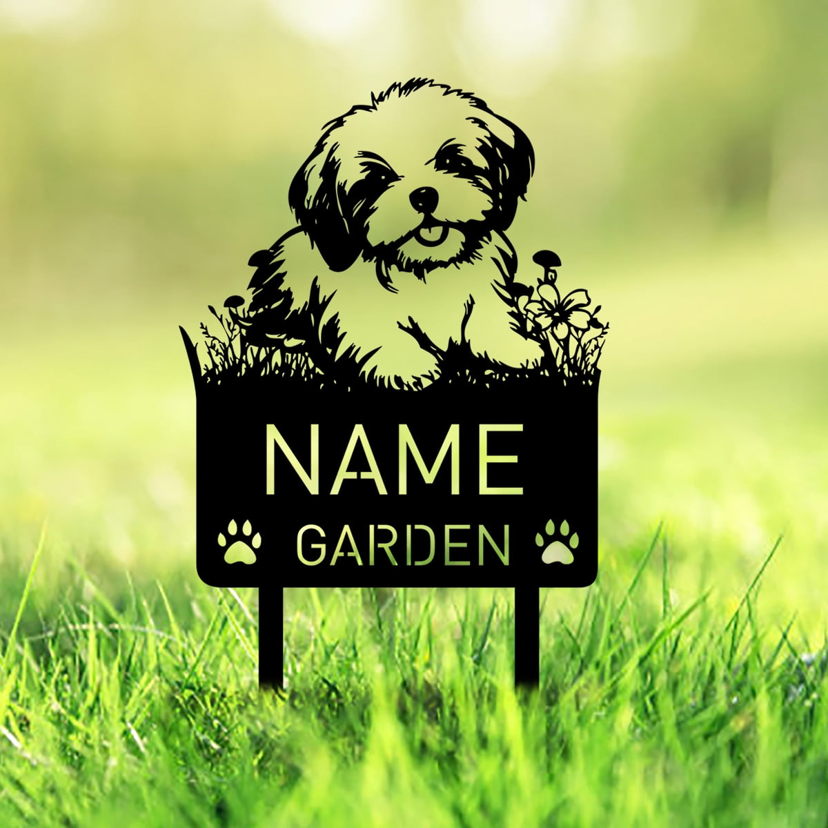 Custom Maltese Dog Metal Memorial Garden Stake Remembrance Stake Decor ...