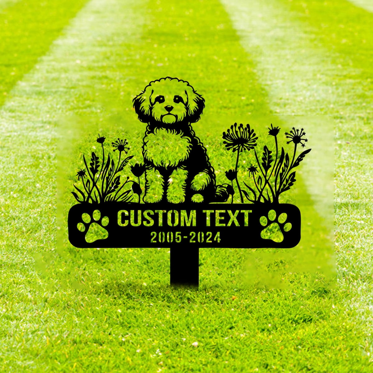 Custom Maltipoo Dog Memorial Stake, Dog Stake Metal Sign, Personalized ...