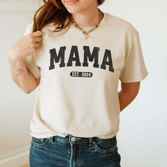 Custom Mama est shirt, gift for mama, cute mum shirt, mum birthday gift ...