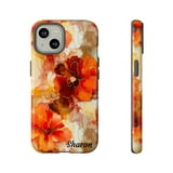 Custom Marbled Floral Personalized Art iPhone Case 17 through 11 Pro ...