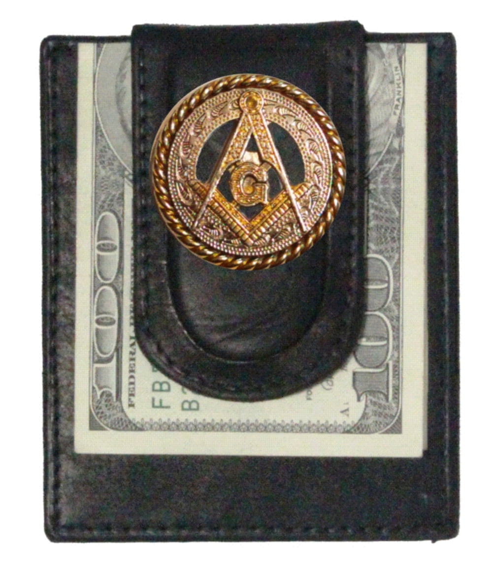 Custom Masonic Square and Compasses Paul and Taylor Money Clip Wallet ...