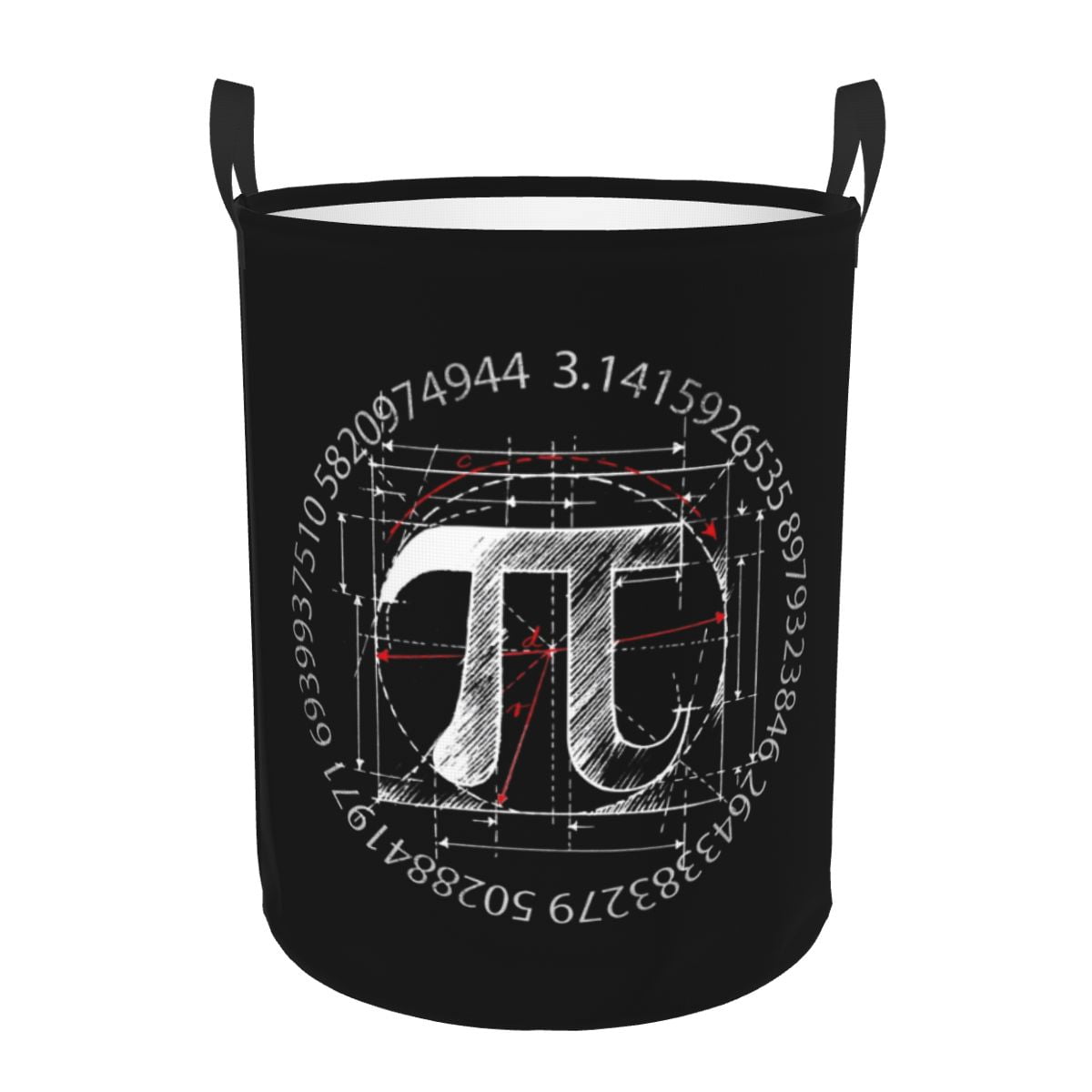 Custom Math Symbol Laundry Basket Collapsible Large Clothing Storage ...
