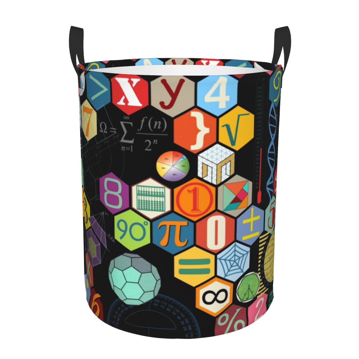 Custom Math Symbol Laundry Basket Collapsible Large Clothing Storage ...