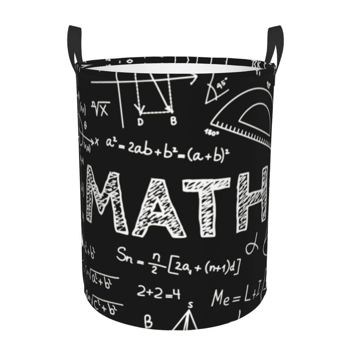Custom Math Symbol Laundry Basket Collapsible Large Clothing Storage ...