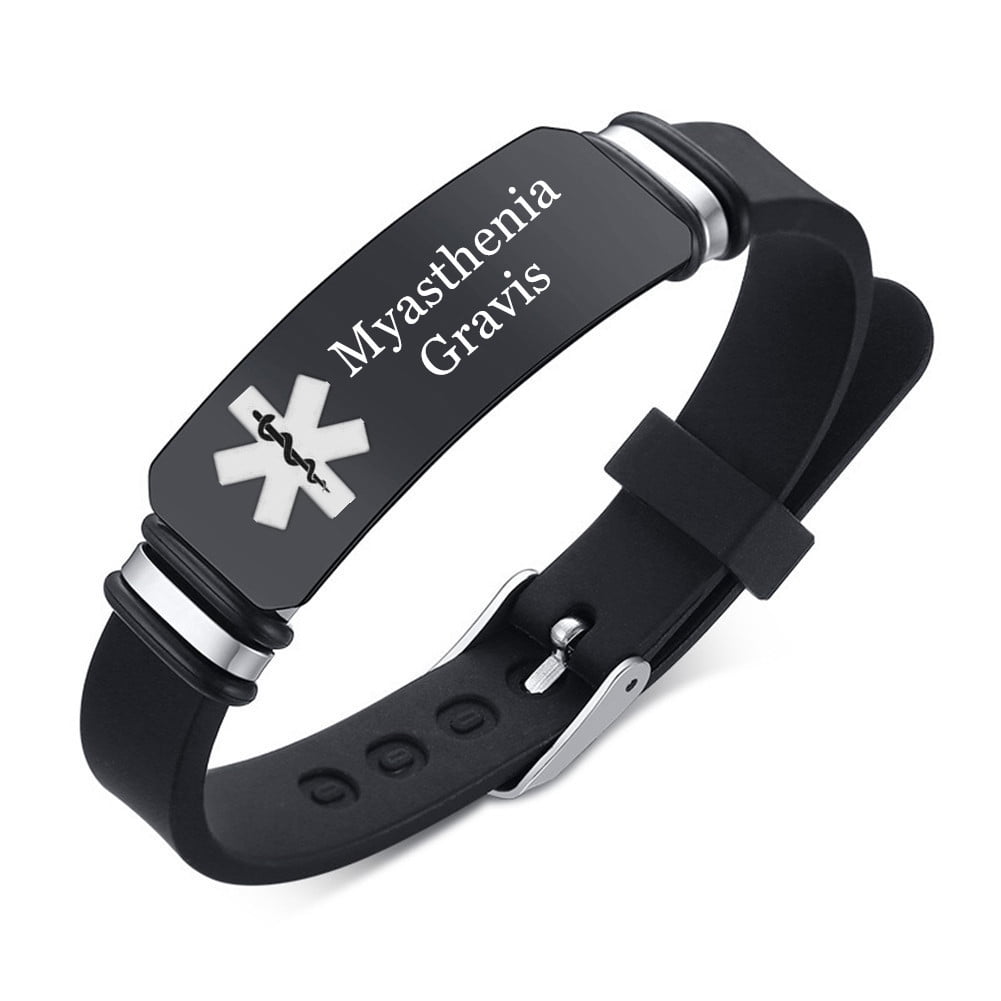 Custom Medical Alert ID Bracelet,Personalized Silicone Medical ...
