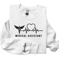 Custom Medical Assistant Embroidered Sweatshirt for Women, MA Nurse ...