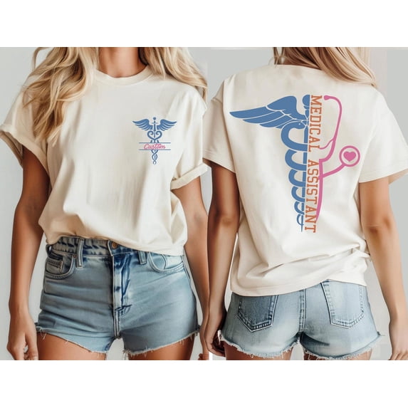 Custom Medical Assistant Tee Soft Personalized Text Teeana1883 ...