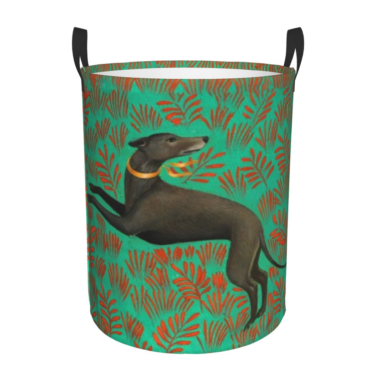 Custom Medieval Greyhound Laundry Basket Collapsible Large Clothes ...