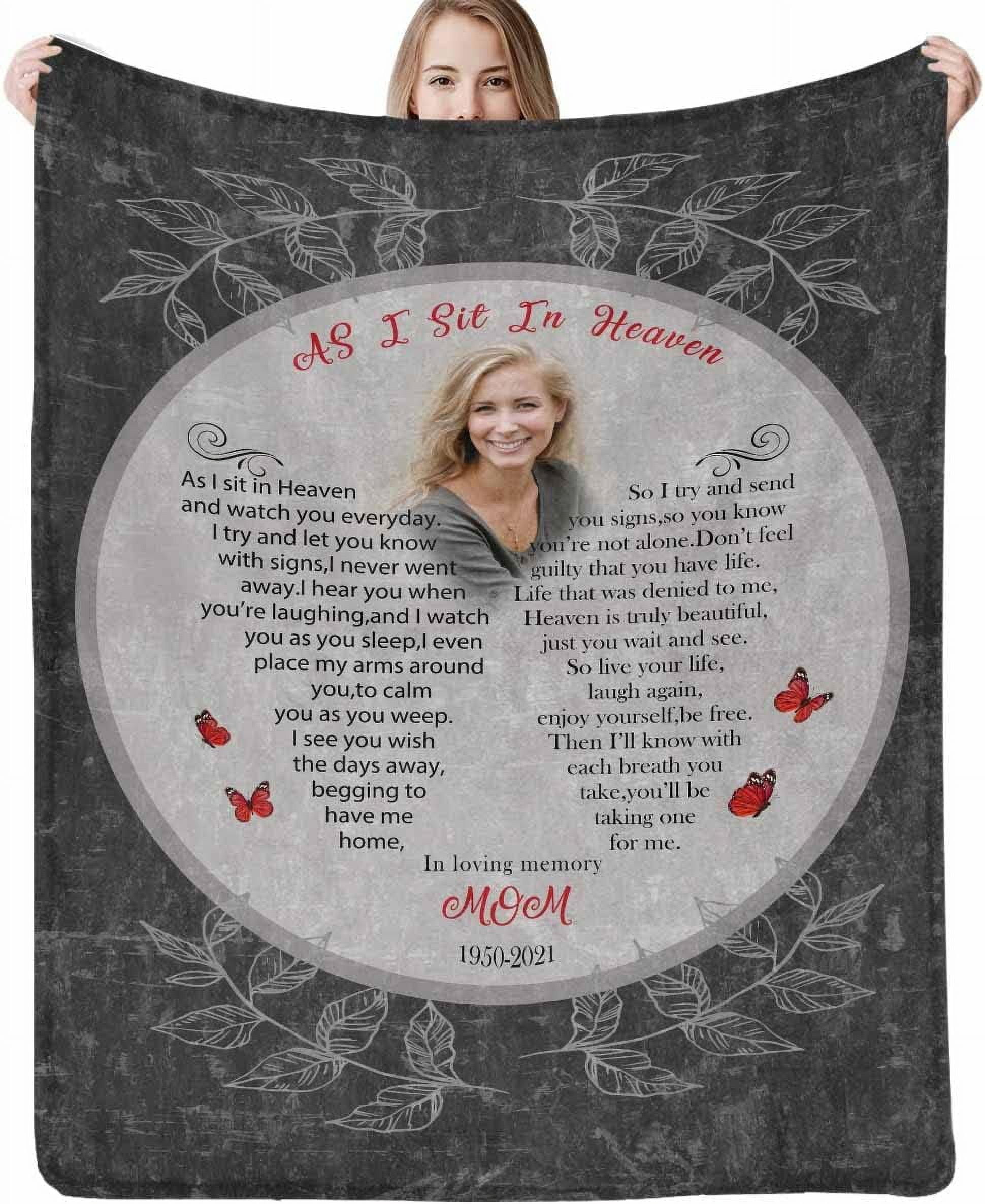 Custom Memorial Blanket for Loss of Loved One - A Letter from Heanven ...