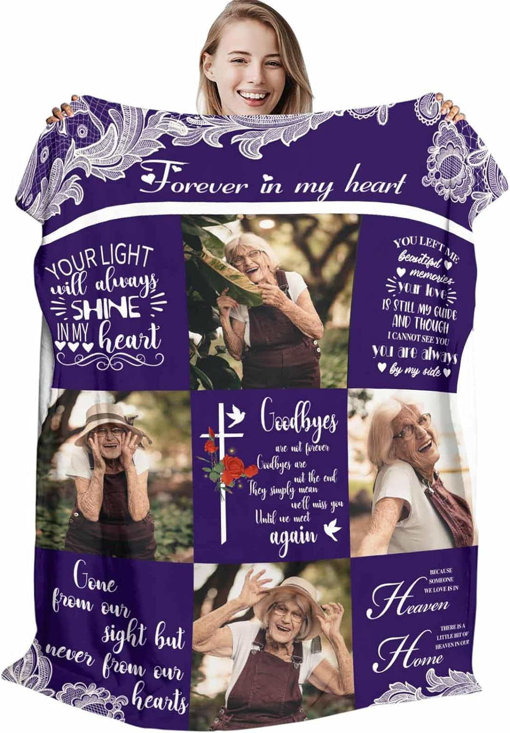 Custom Memorial Blanket for Loss of Loved One - A Letter from Heanven ...