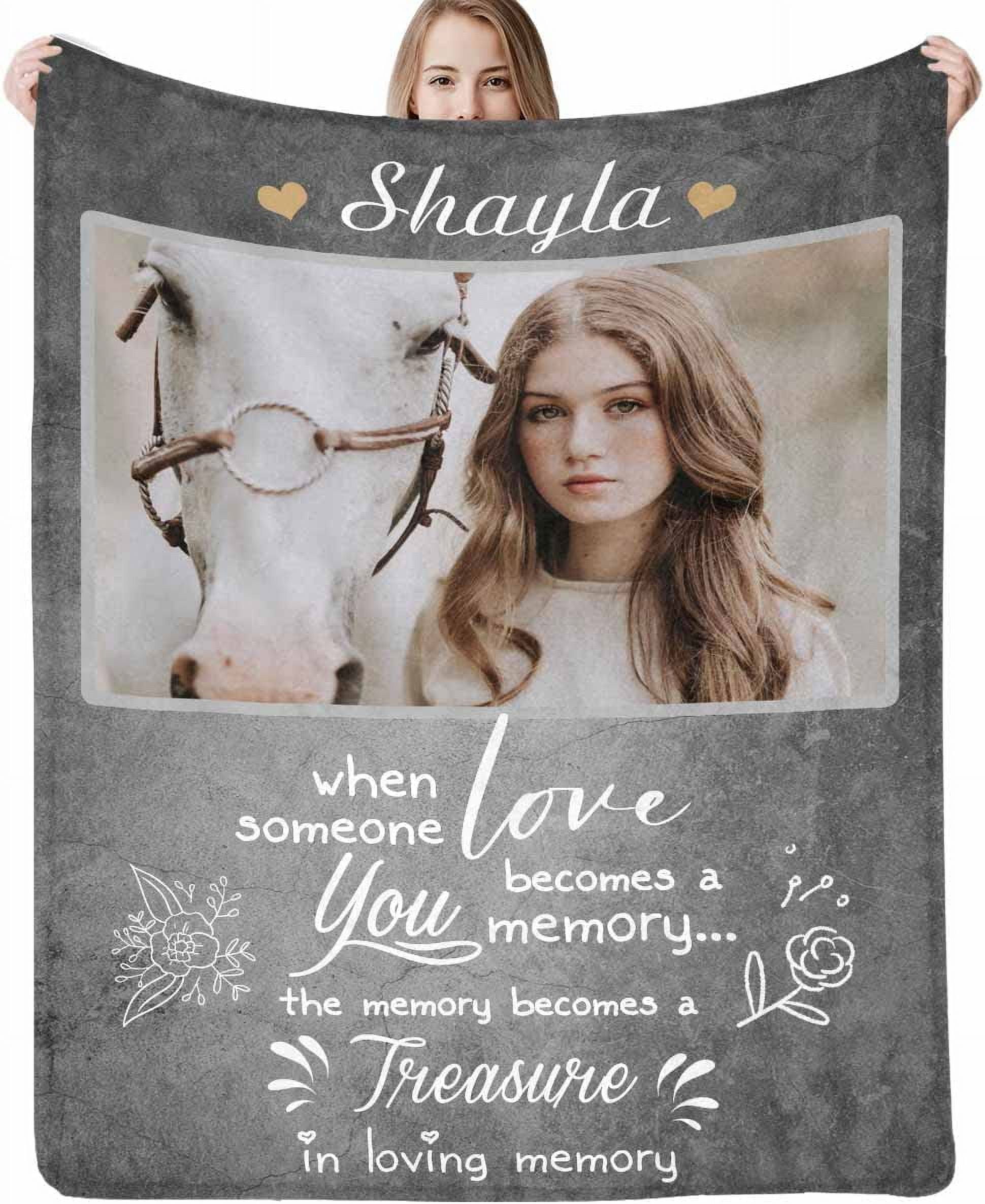Custom Memorial Blanket for Loss of Loved One - A Letter from Heanven ...