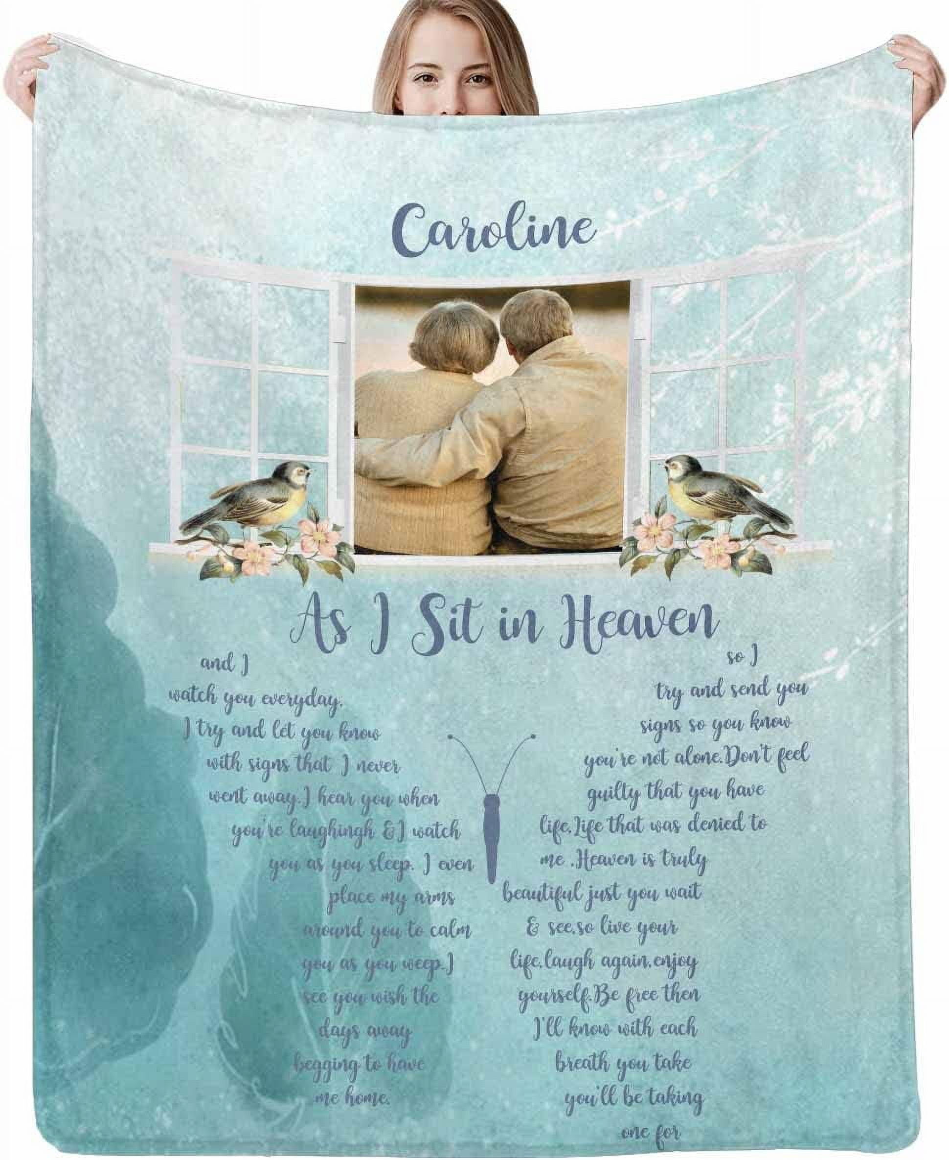 Custom Memorial Blanket for Loss of Loved One - A Letter from Heanven ...