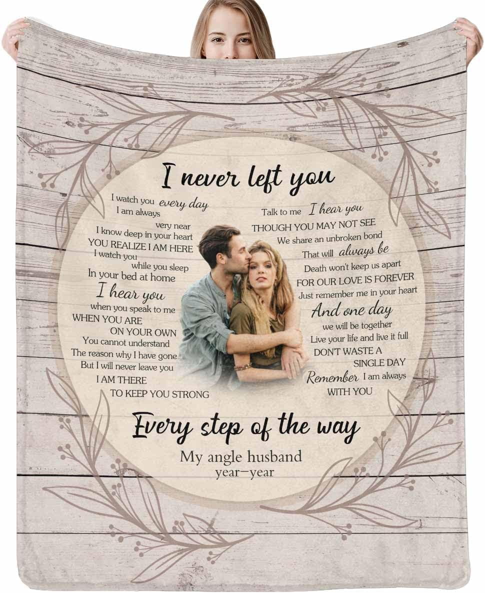 Custom Memorial Blanket with Photos for Loss of Mom Dad Son Daughter ...