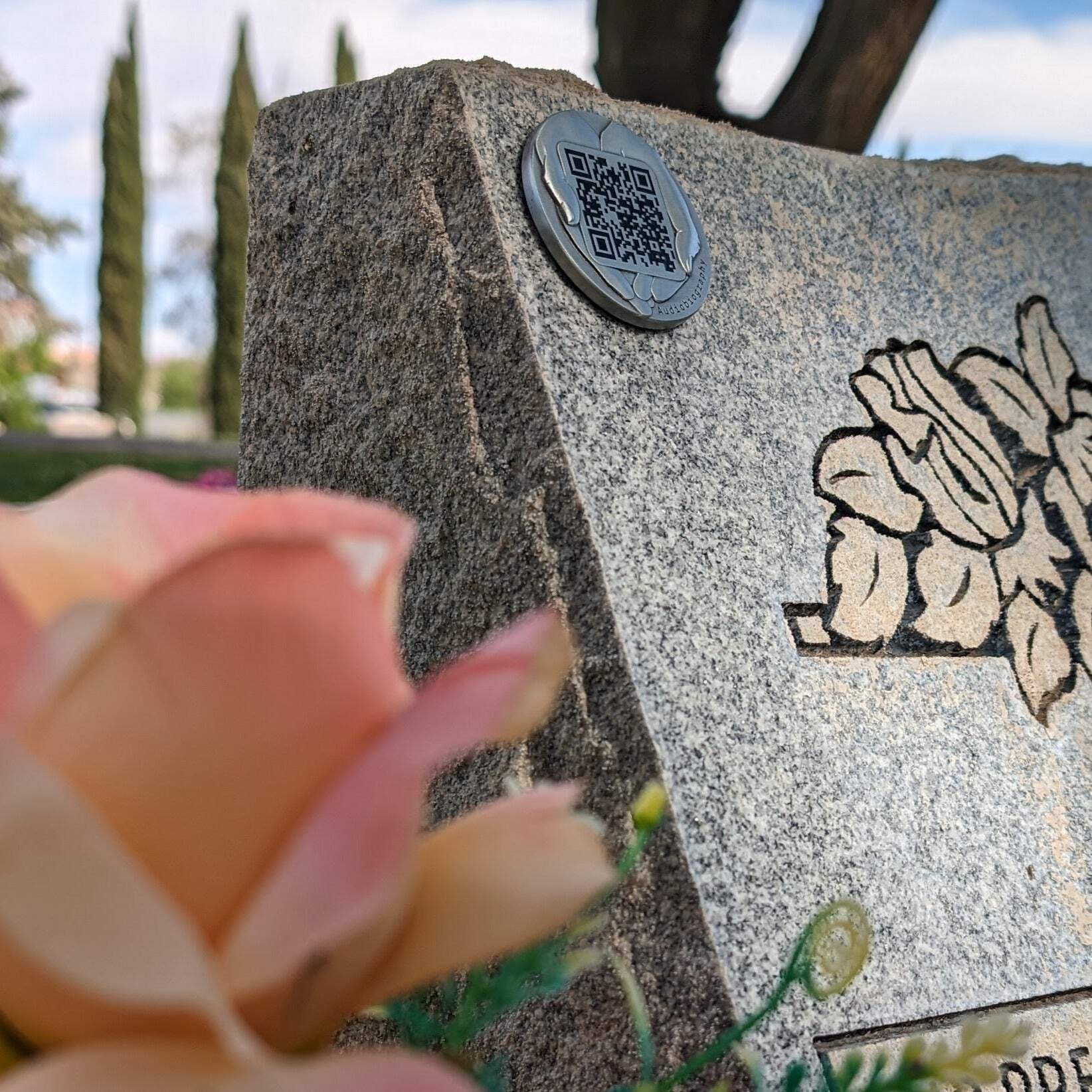 Custom Memorial Coin with QR Code for Headstone or Memorial: Collect ...