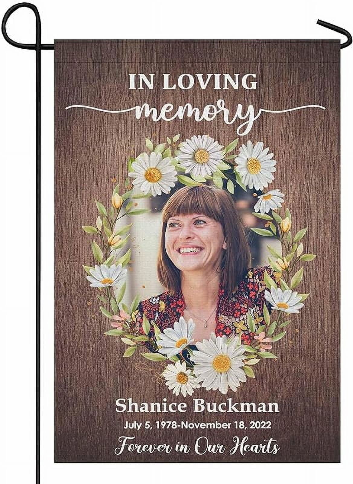 Custom Memorial Garden Flags with Photo Forever in Our Hearts ...