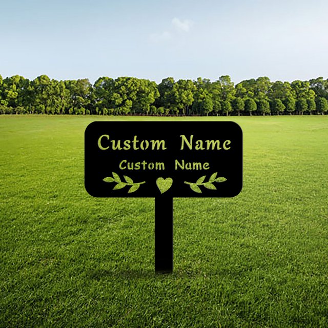 Custom Memorial Tree Sign With Stake,Personalized Tree Metal Garden ...