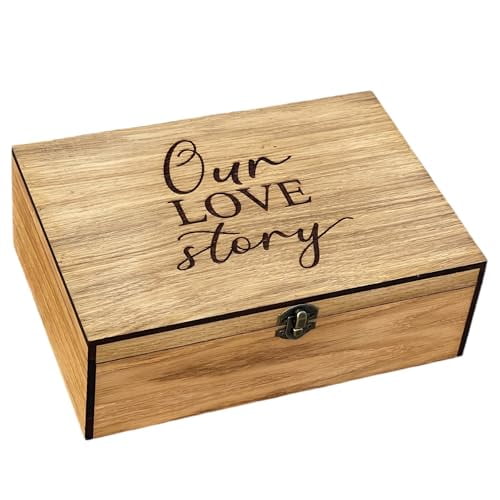 Custom Memory Keepsake Wooden Love Box - Wedding, Engagement ...