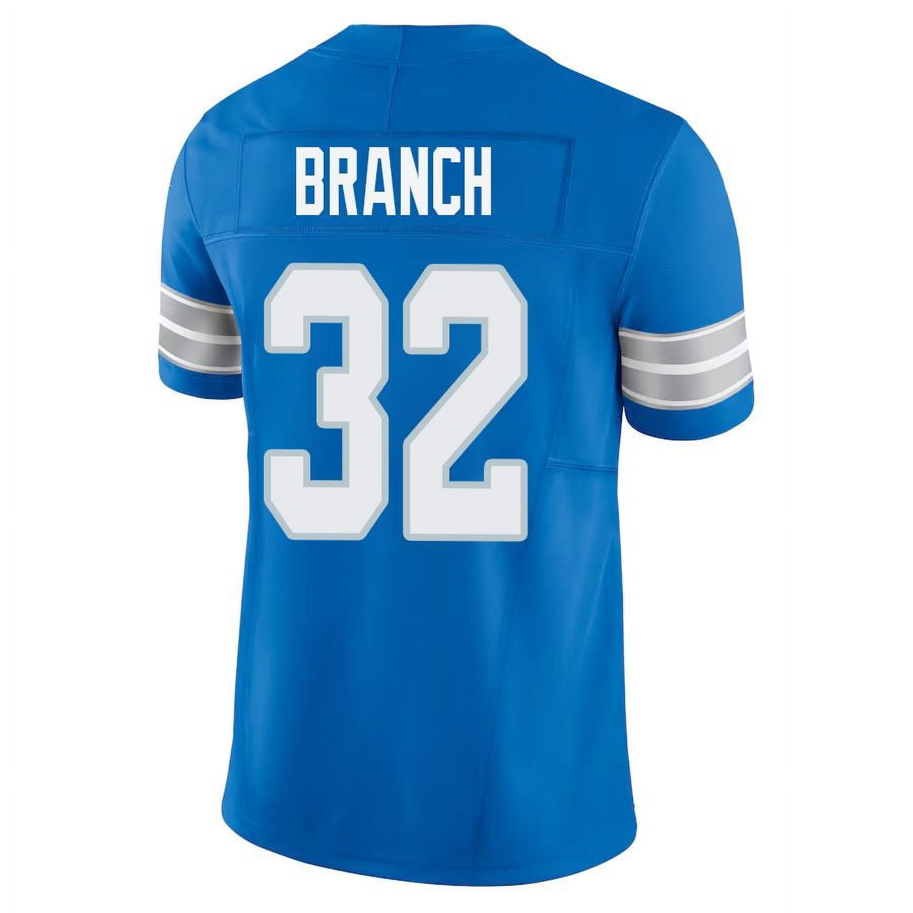 Custom Mens Short-Sleeved Tops Brian Branch 32 Blue Jersey Embroidered ...