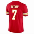 Custom Mens Short-Sleeved Tops Harrison Butker 7 Red Jersey Embroidered ...