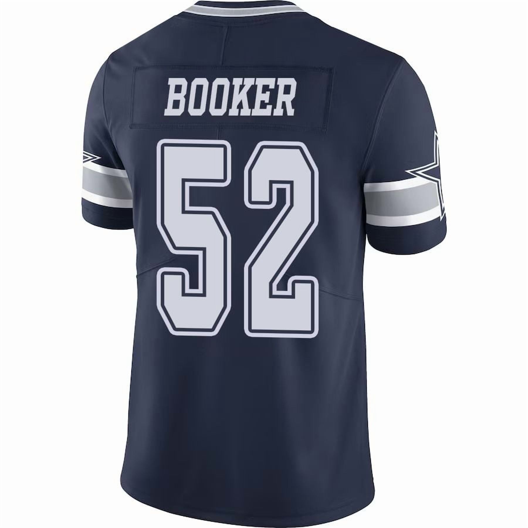 Custom Mens Short-Sleeved Tops Tyler Booker 52 Navy Jersey Embroidered ...