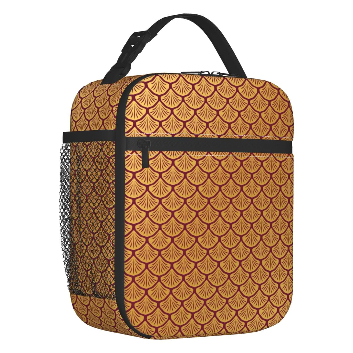 Custom Mermaid Scales Print Lunch Bag Women Warm Cooler Insulated Lunch ...