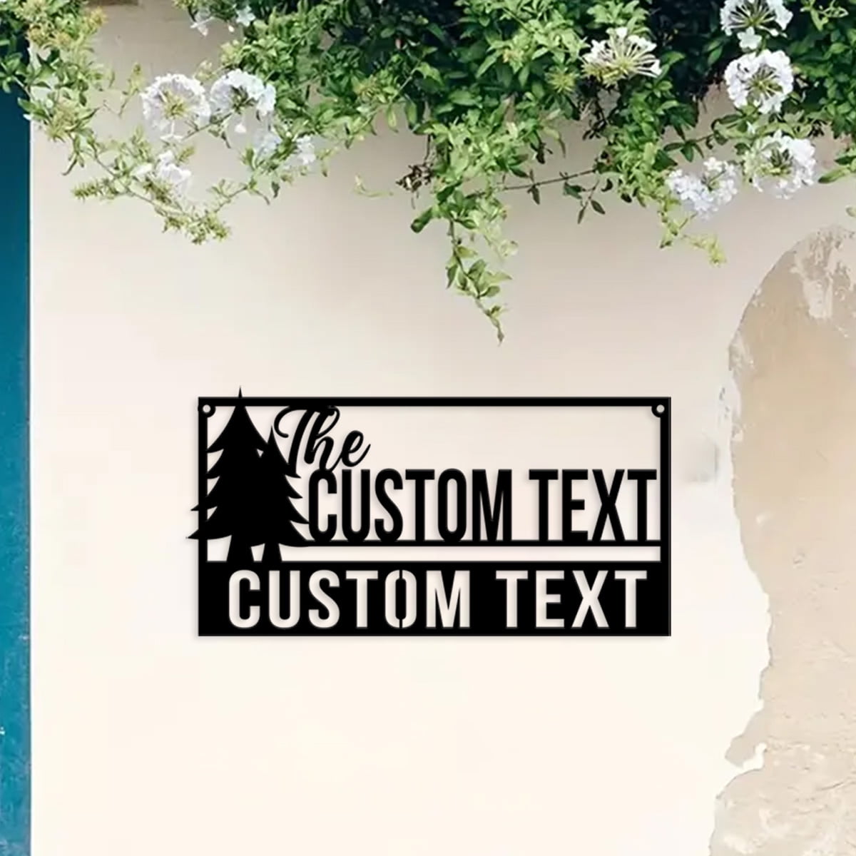 Custom Metal Address Sign-Wilderness Rustic Sign-Metal House Number ...