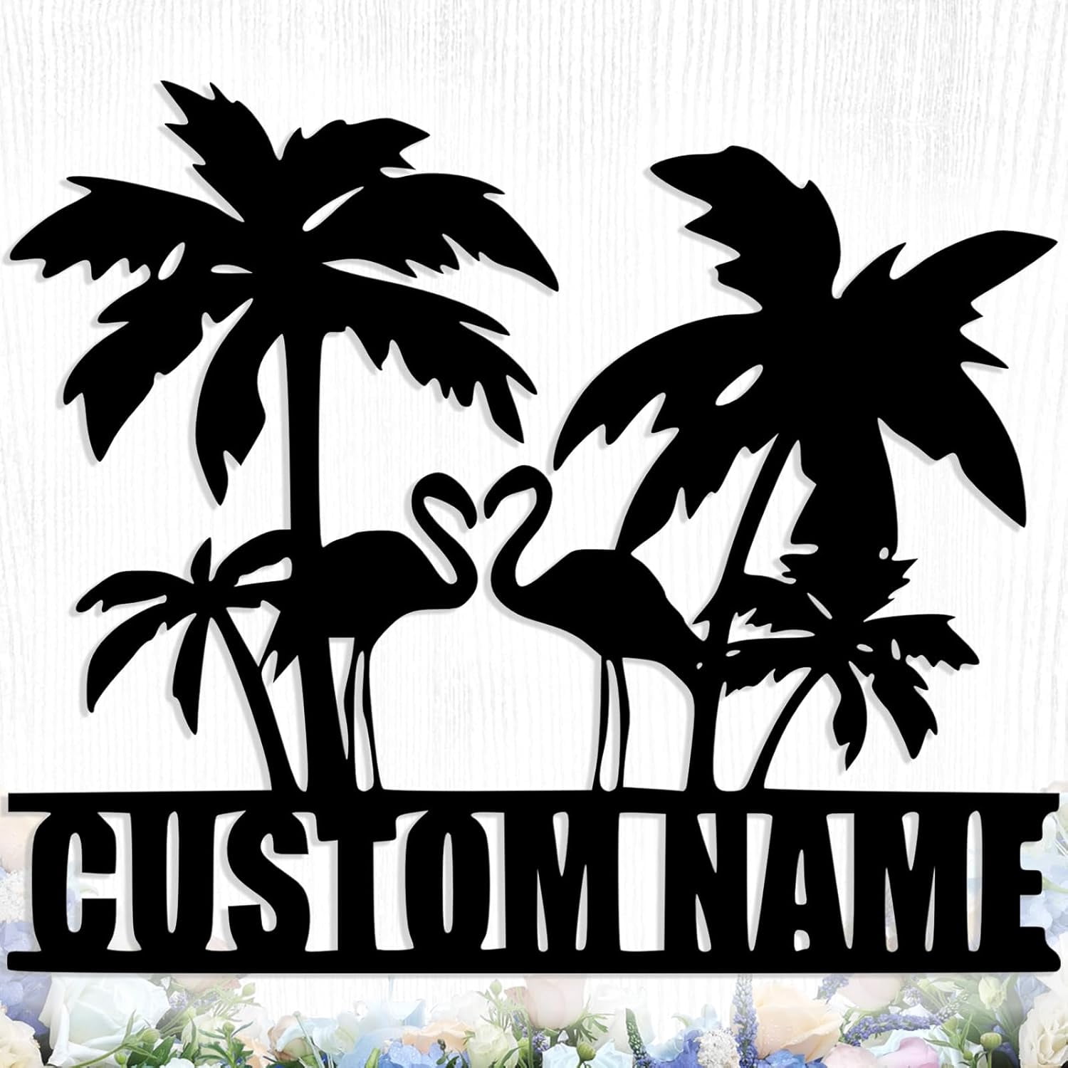Custom Metal Beach Sign Wall Art Decor, Personalized Metal Palm Tree ...
