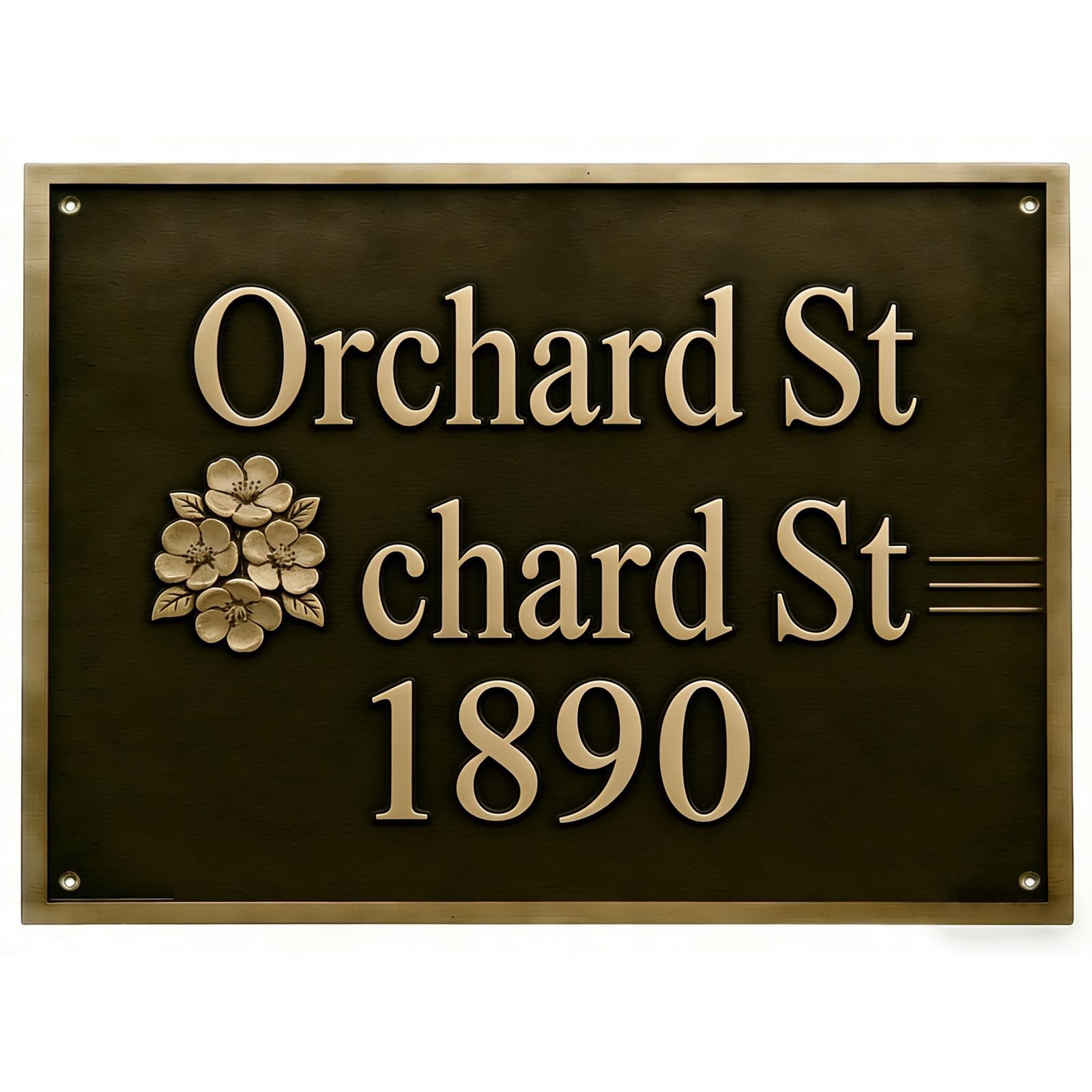 Custom Metal Brass Plaques—Personalized Brass Office Sign & Address ...