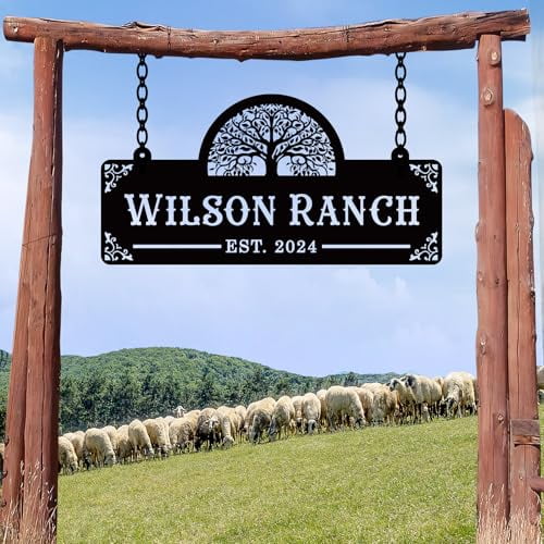 Custom Metal Farm Sign, Ranch or Farm Signs Indoor Outdoor Personalized ...