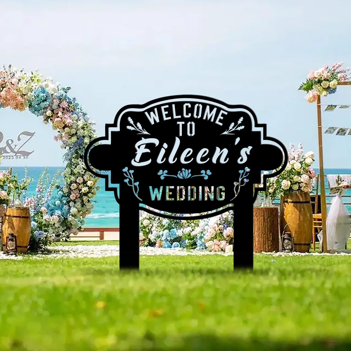 Custom Metal Garden Sign with Stakes, Garden Stake Sign Personalized ...