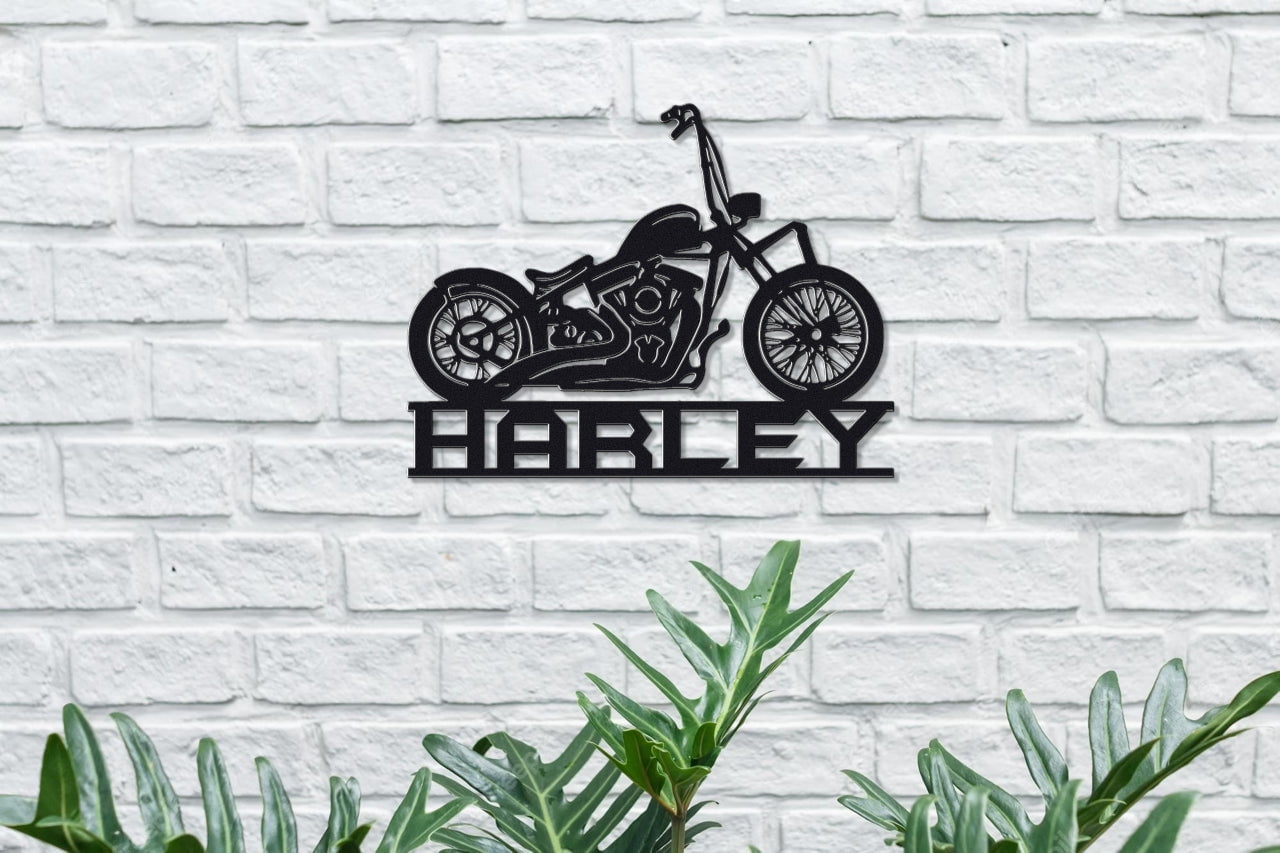Custom Metal Harley Biker Sign - Walmart.com