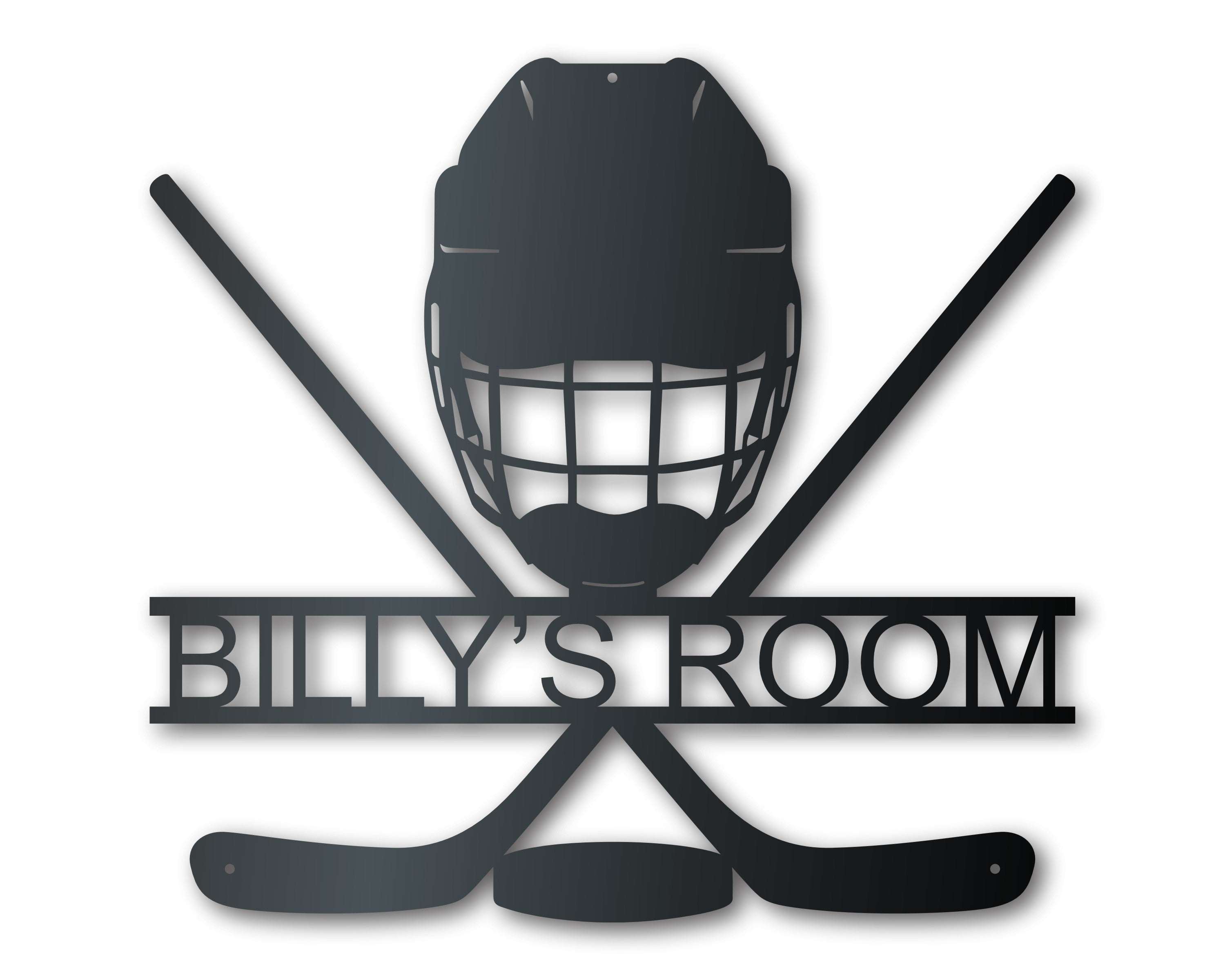 Custom Metal Hockey Wall Art - Metal Sports Sign - 14 Color Options 12 ...