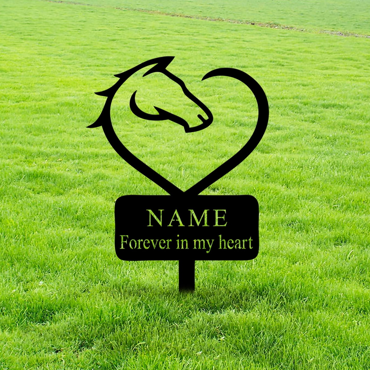 Custom Metal Horse Memorial Stake,Personalized Horse Name Stake,Horse ...