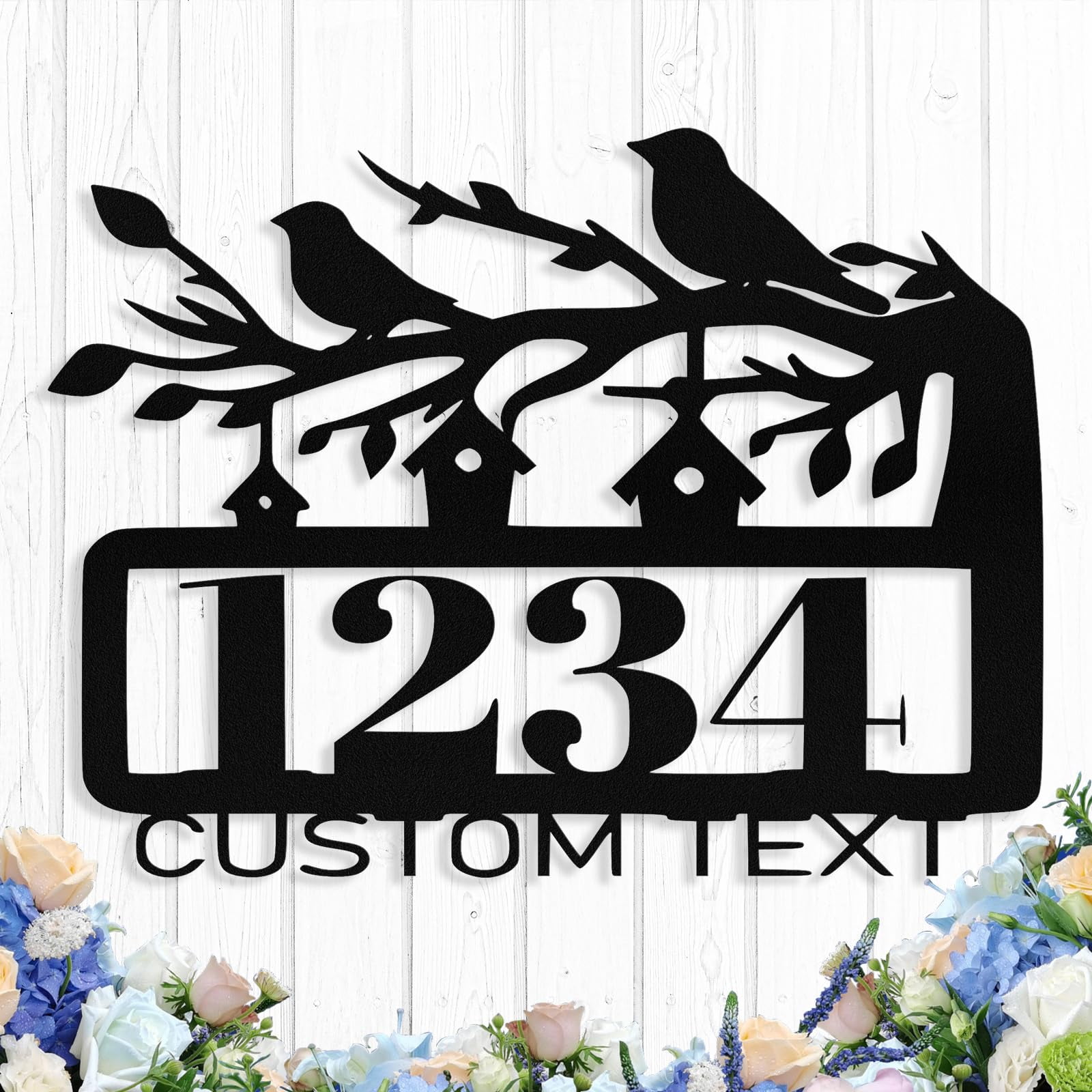 Custom Metal House Number Sign for Outside, Personalized Addresss ...