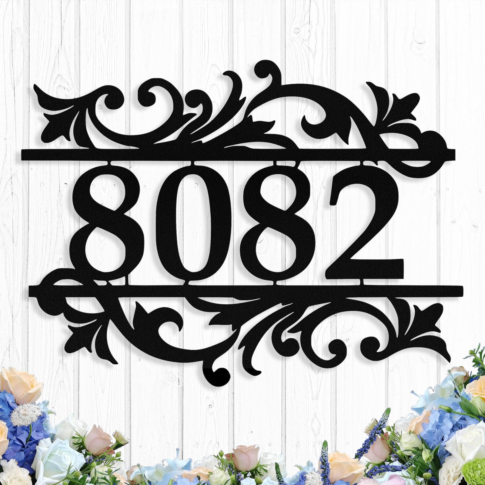 Custom Metal House Number Sign for Outside, Personalized Addresss ...