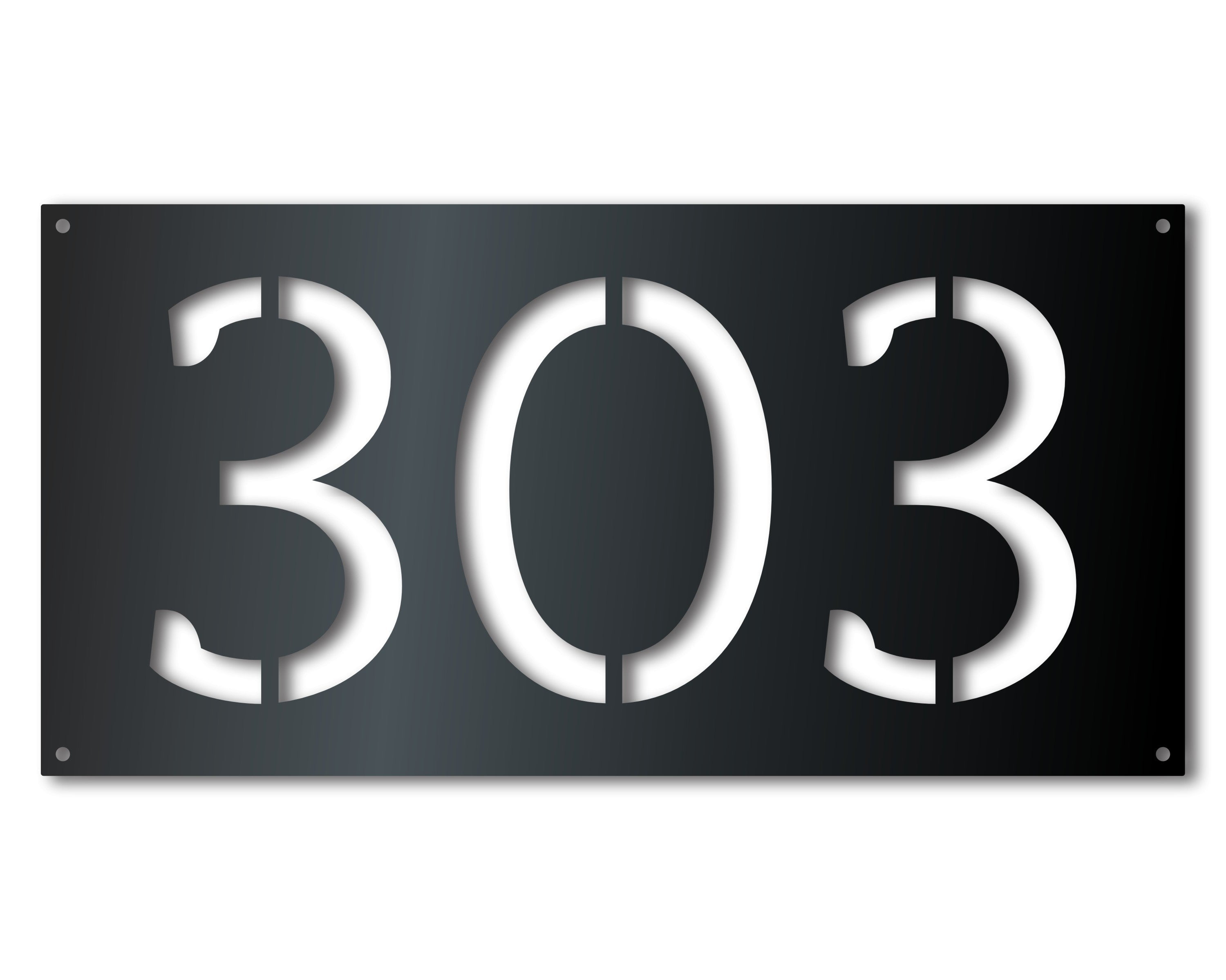 Custom Metal House Number Stencil Wall Art - Custom House Numbers ...