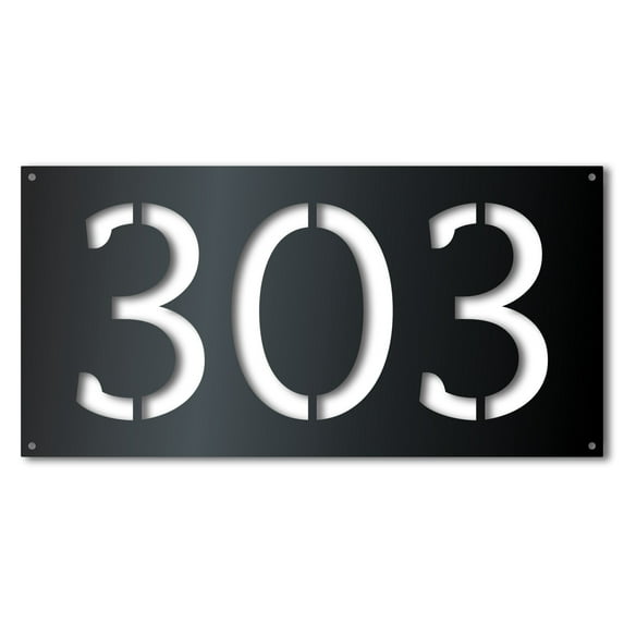 Custom Metal House Number Stencil Wall Art - Custom House Numbers ...