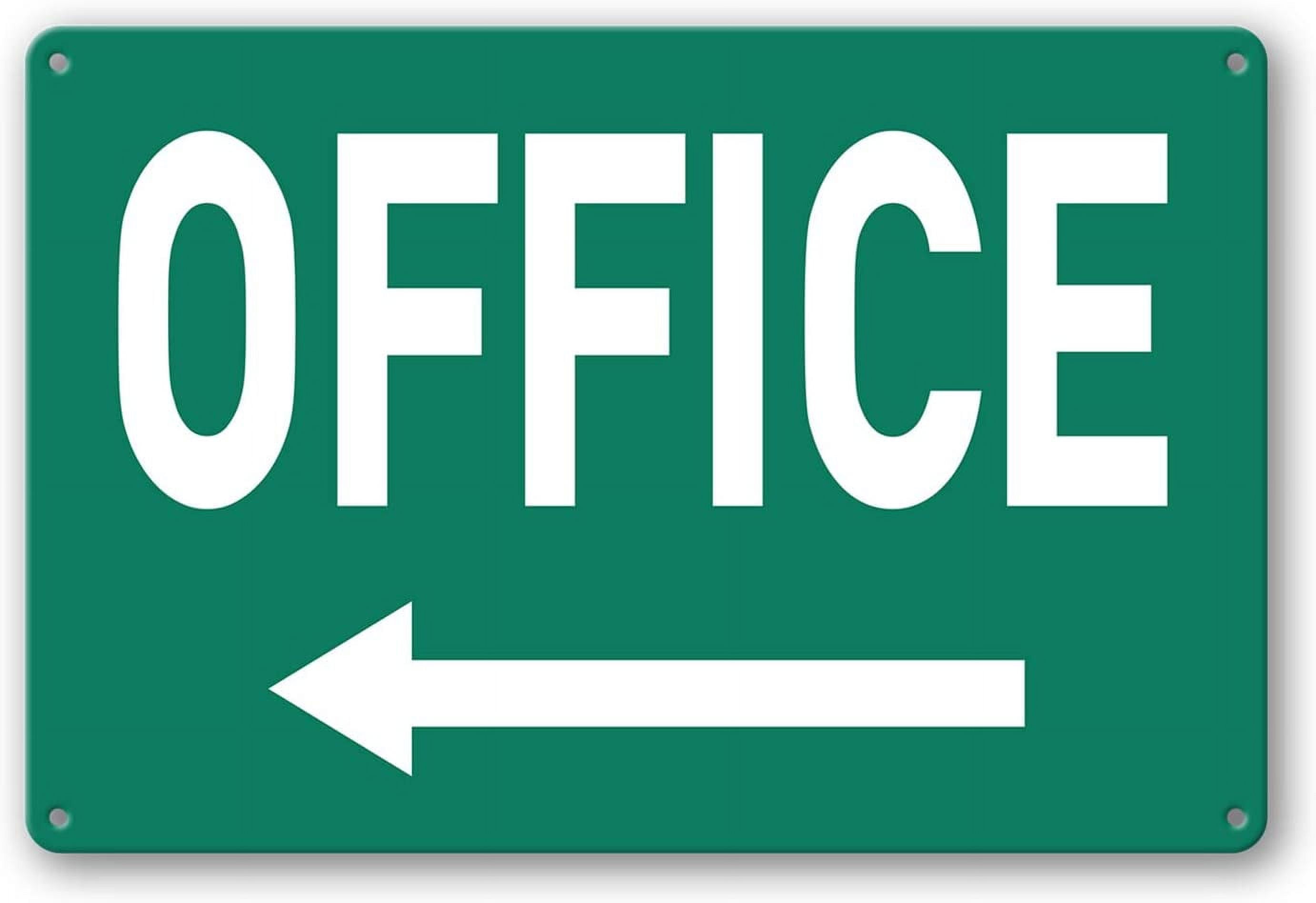 Custom Metal Office Sign for Doors - 'Meeting' with Left Arrow - 8 x 12 ...