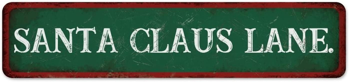 Custom Metal Tin Sign Santa Claus Lane Wall Decor Art Poster Garage ...