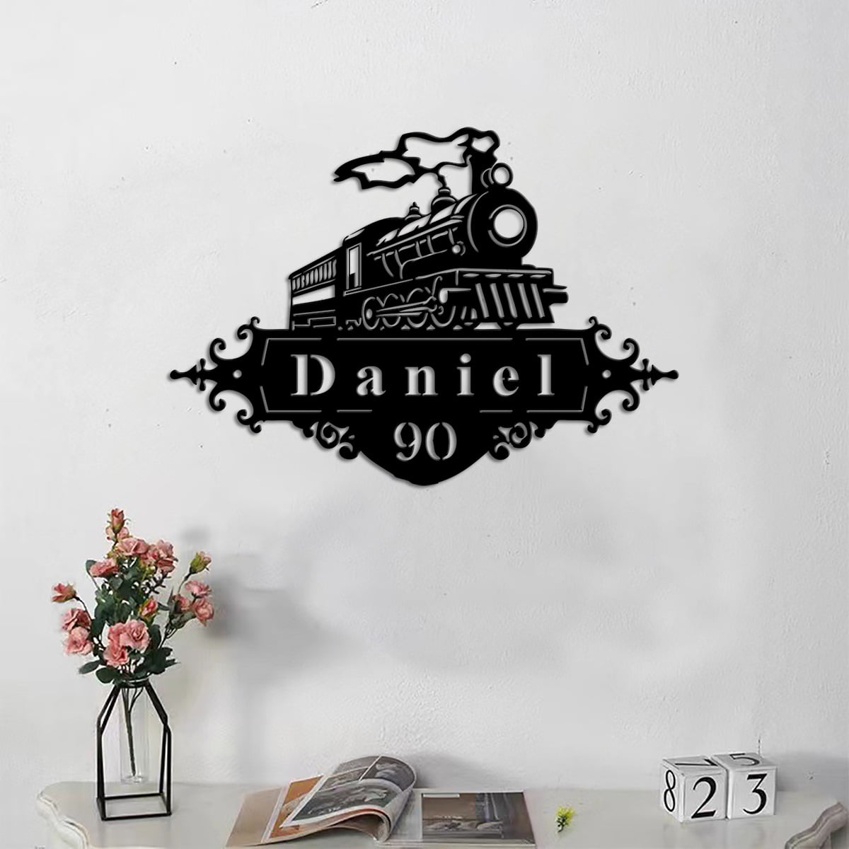 Custom Metal Welcome Sign, Steel House Numbers, Lawn Stakes Adress ...