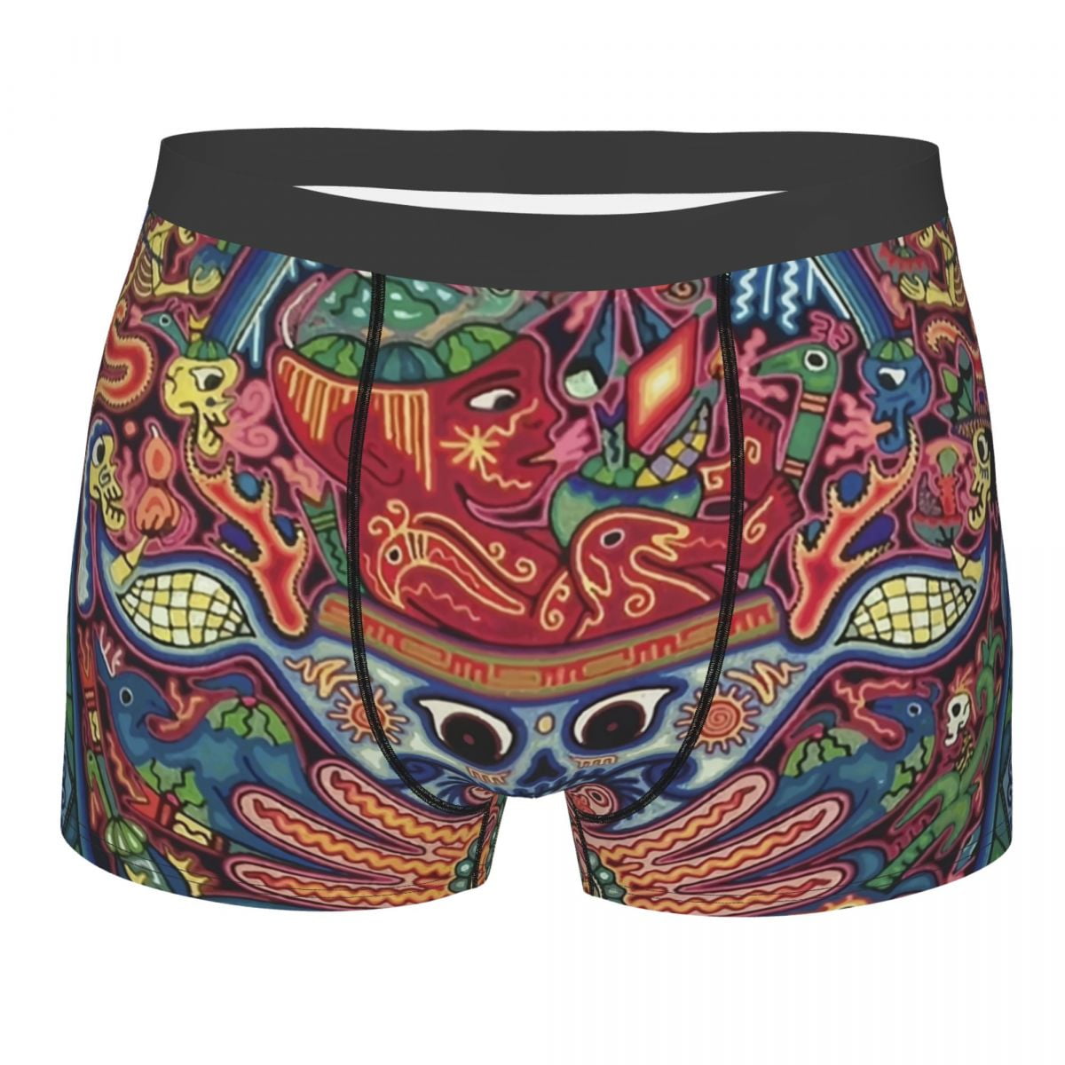 Custom Mexican Huichol Tiles Underwear Men Stretch Boxer Briefs ...