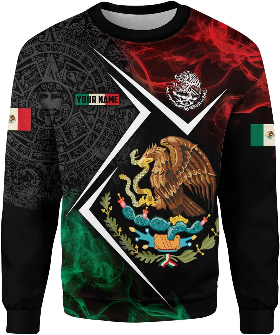 Custom Mexico Shirts Personalized Name Mexican 3D Flag Shirt for Men ...