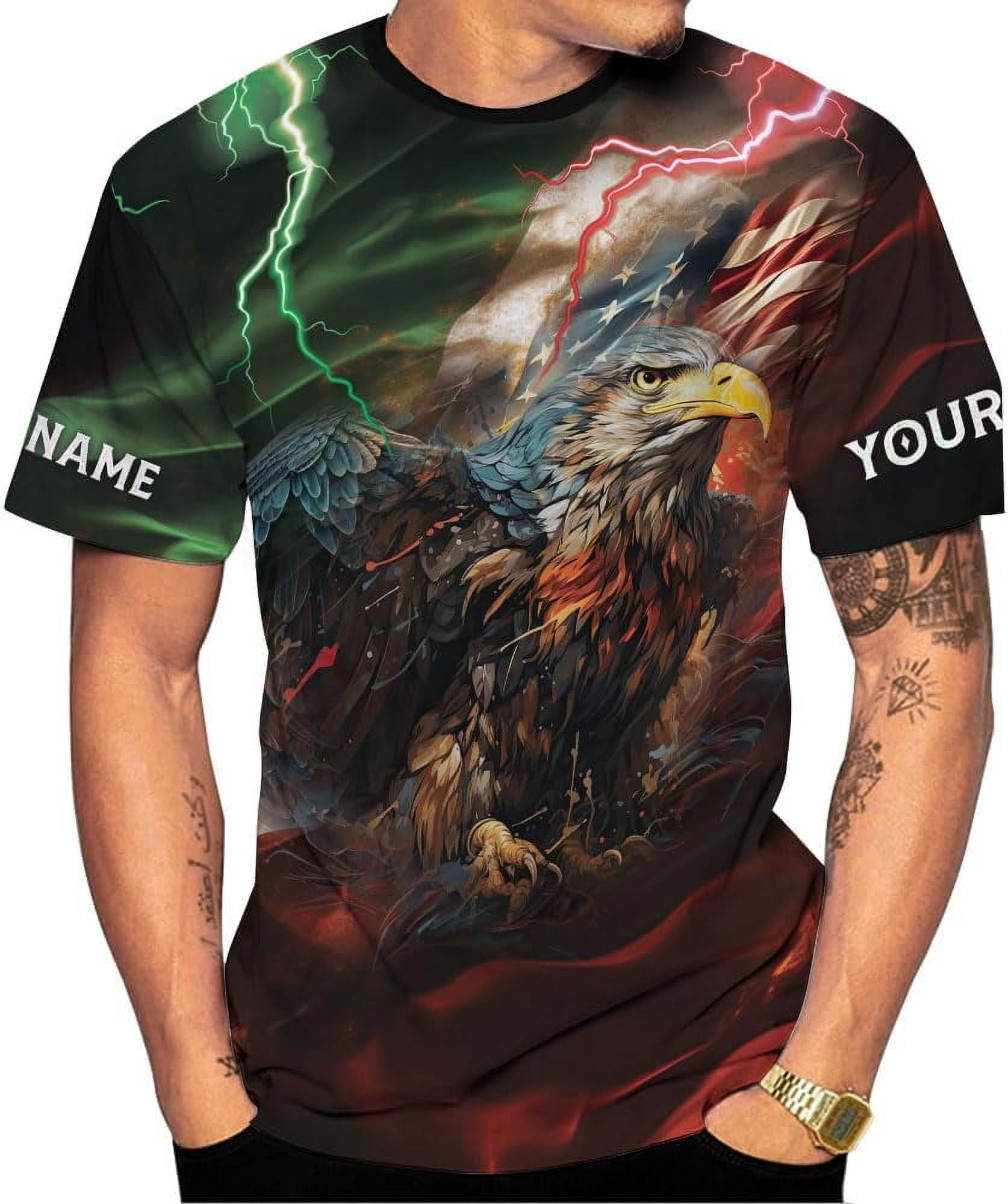 Custom Mexico Shirts Personalized Name Mexican 3D Flag Shirt for Men ...