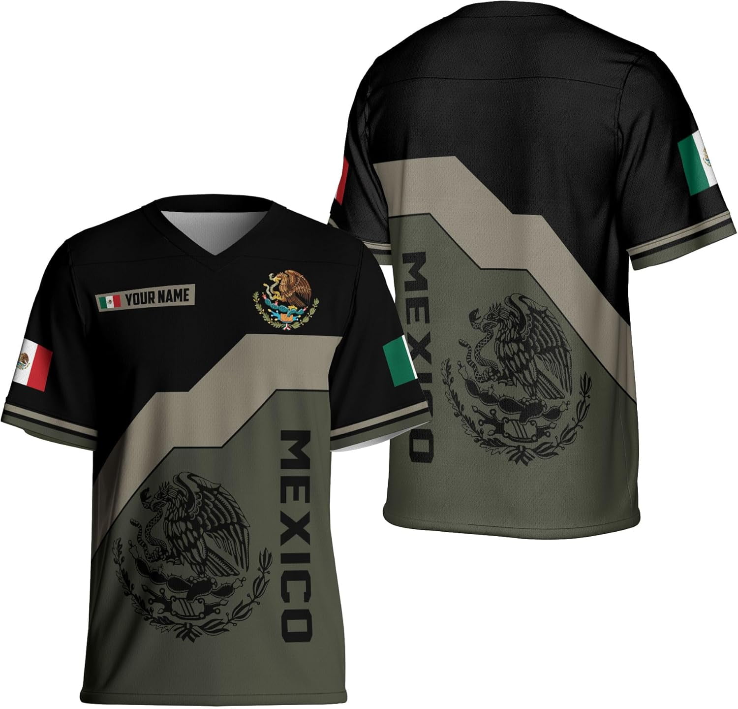 Custom Mexico Soccer Jersey Mexican Flag Jerseys Sports Shirt Mexico ...