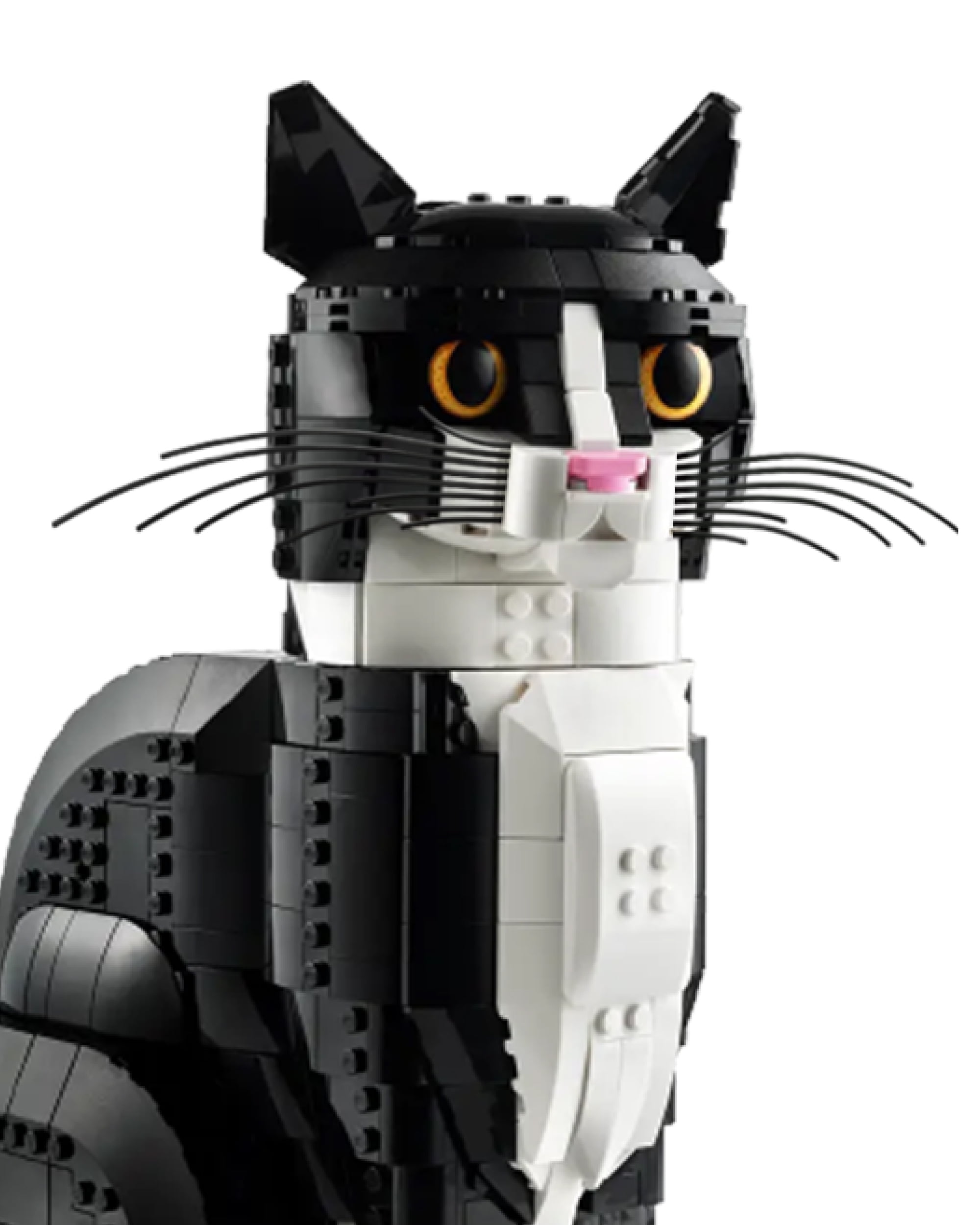 Custom Midnight Black -3D-Printed Whiskers for Lego Tuxedo Cat – 6 Pack ...