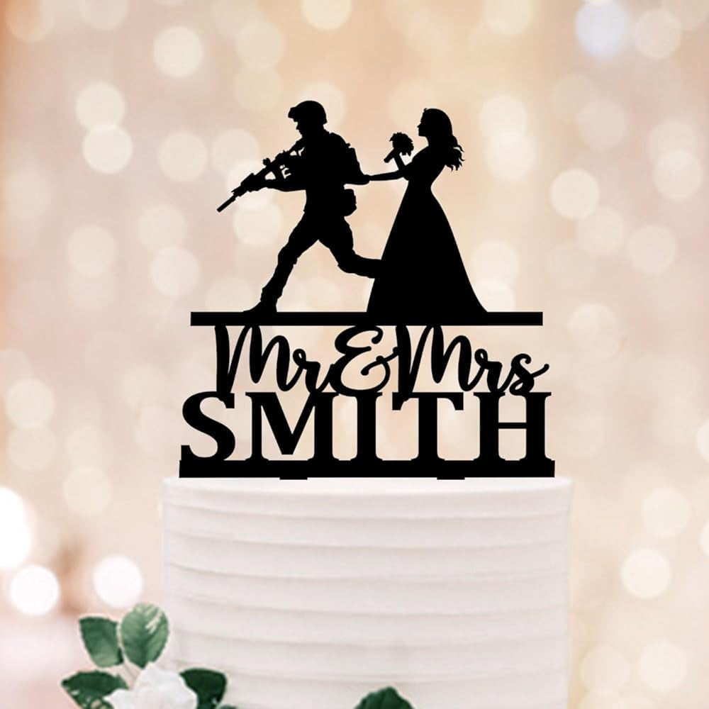 Custom Military Wedding Cake Topper, Soldier Cake Topper, US Army Cake ...
